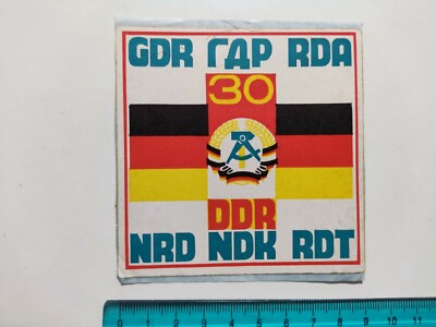 Adhesive DDR GDR RDA NRD Germany Sticker Vintage 80s Original | eBay