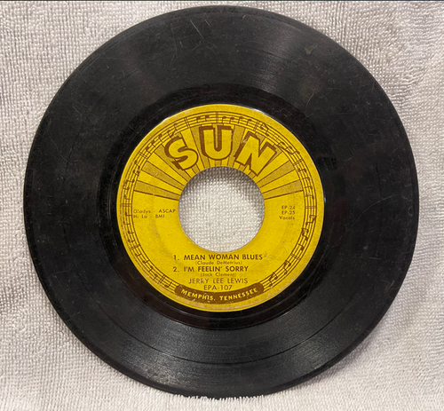 Jerry Lee Lewis 45 Record Sun Label Whole Lot of Shakin' 45rpm LP ...