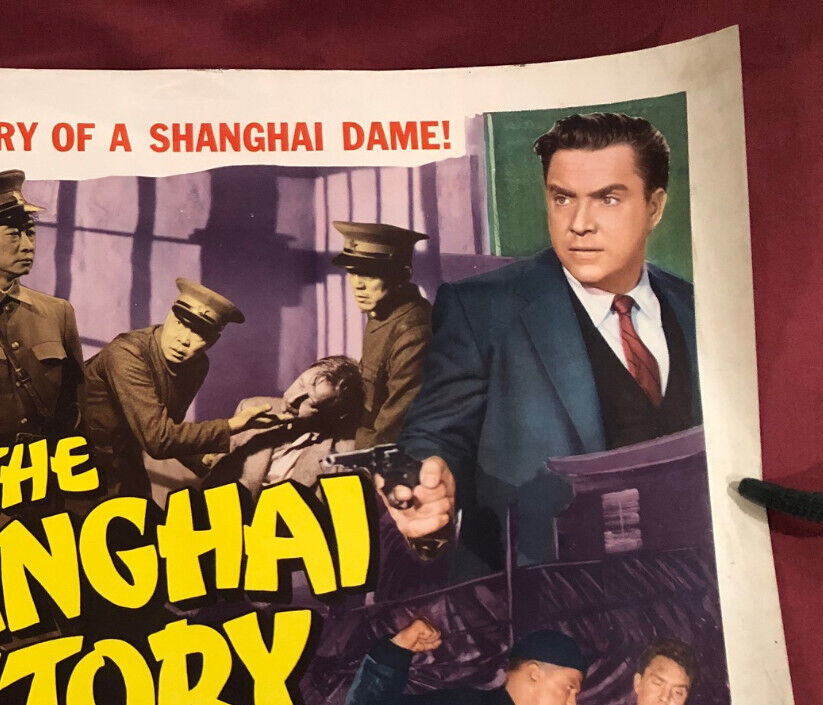 SHANGHAI STORY HALF SHEET MOVIE POSTER 1954 RUTH ROMAN EDMUND O'BRIEN ...