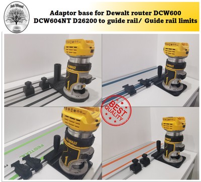 Dewalt DCW600 DCW604 D26200 Adaptor router guide rail track groove Made ...
