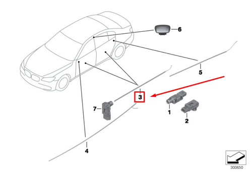 BMW 7 F01,F02 RIGHT DOOR POCKET OPTICAL CONDUCTOR 63319163718 9163718 ...