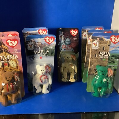 TY Teenie Mini Beanie Babies | International Bears 1999 | Lot Of 8 | eBay