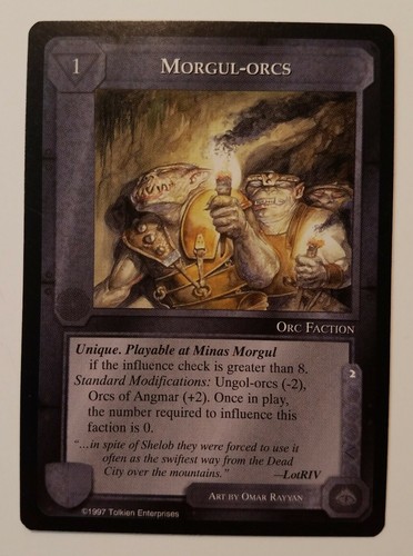 MIDDLE-EARTH CCG MECCG MORGUL-ORCS AGAINST THE SHADOW ATS RARE LOTR ...