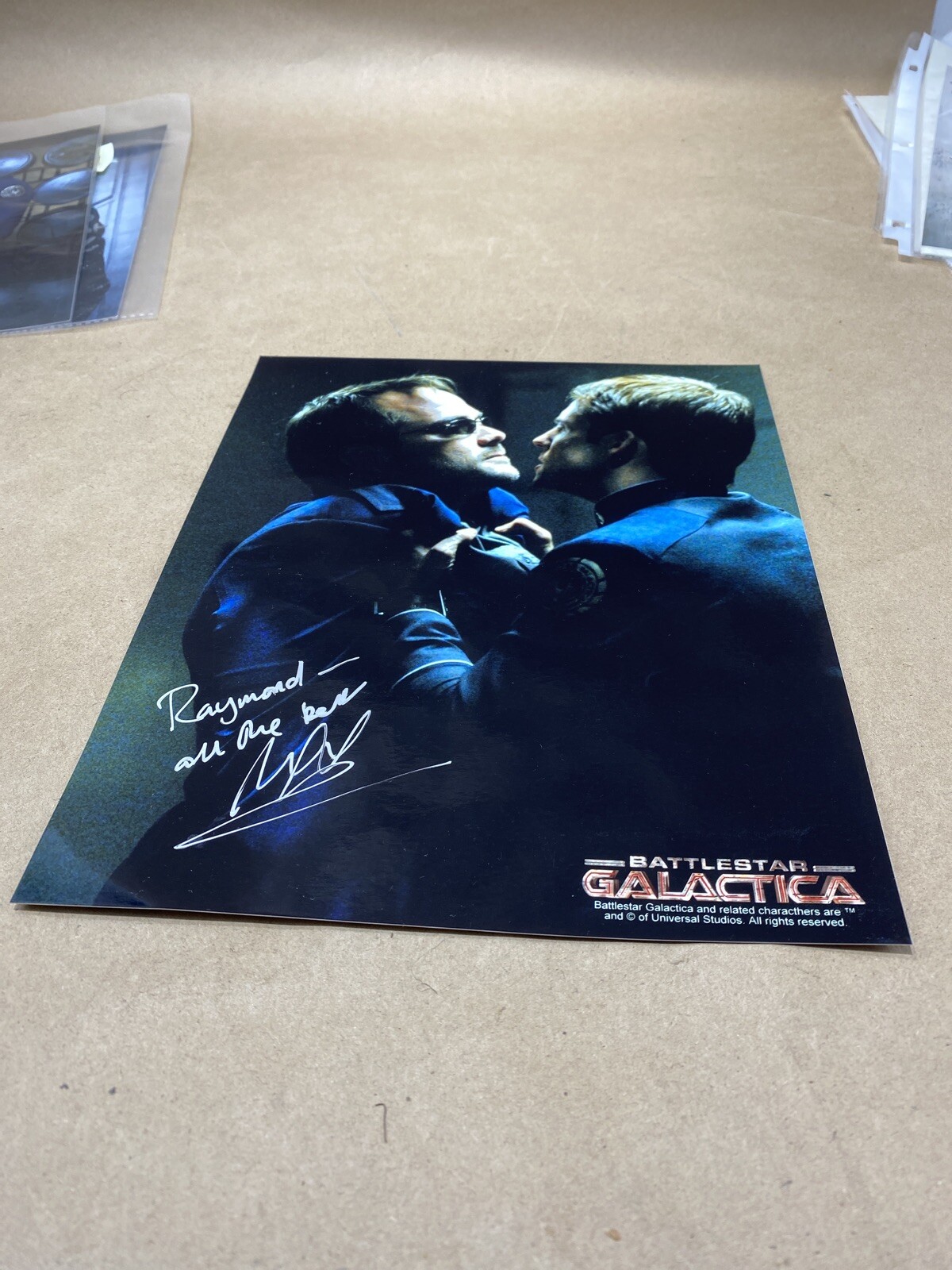 Battlestar galactica autographed photo Mark Sheppard, Edward Olmos ...