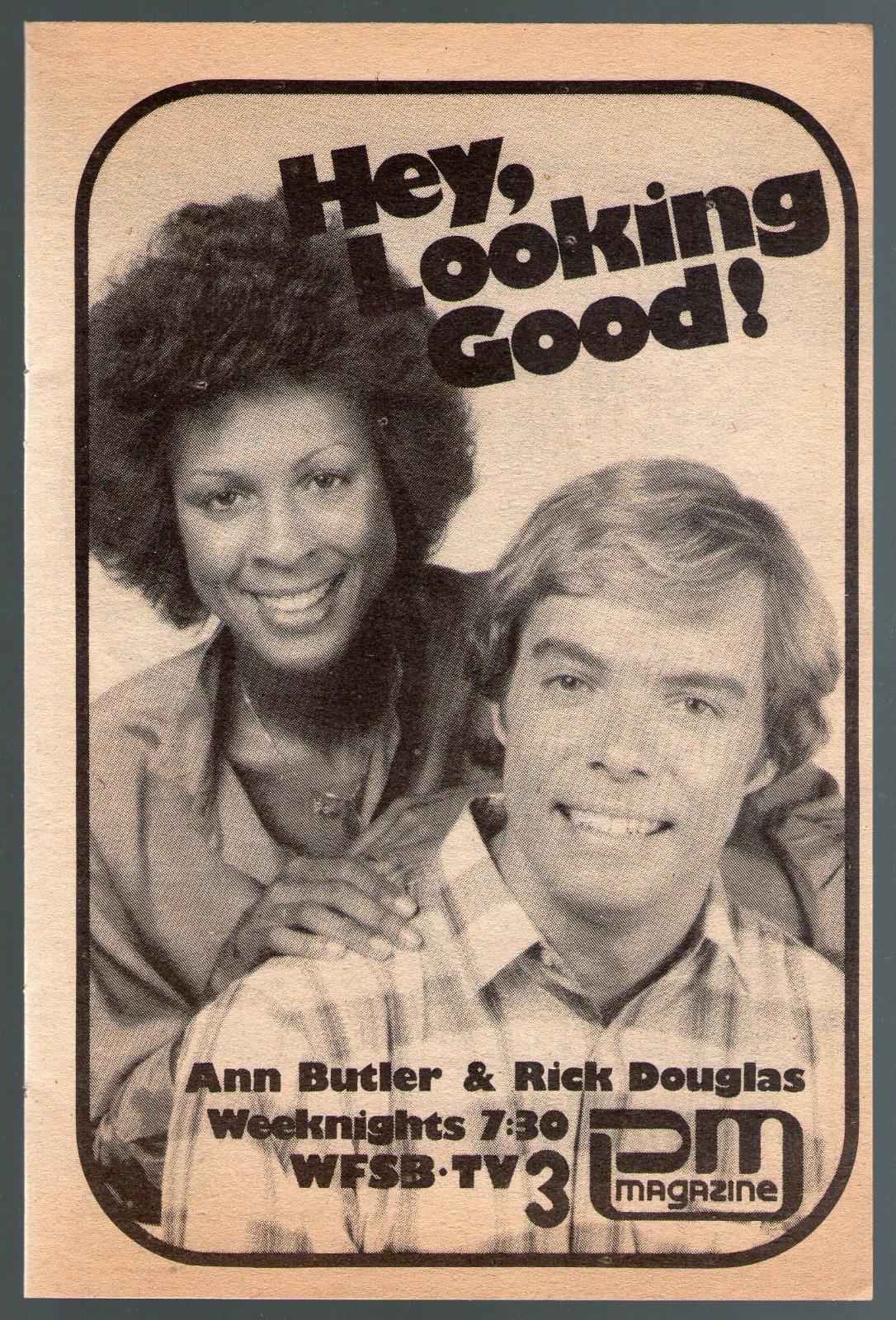 1979 TV AD ~ ANN BUTLER RICK DOUGLAS PM MAGAZINE WFSB HARTFORD ...