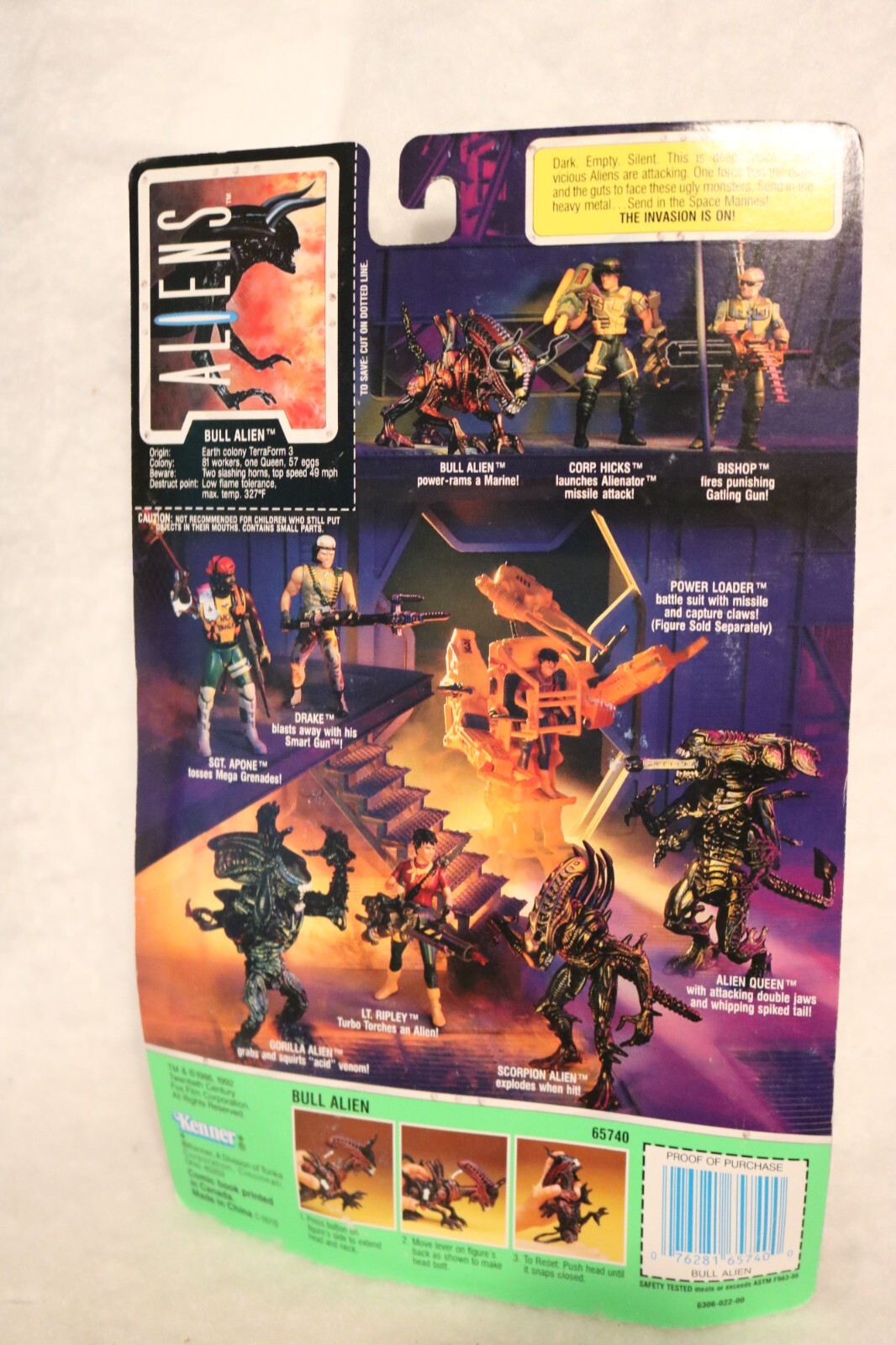 Vintage MOC ALIENS Bull Alien with Face Hugger Action Figure 1992 ...