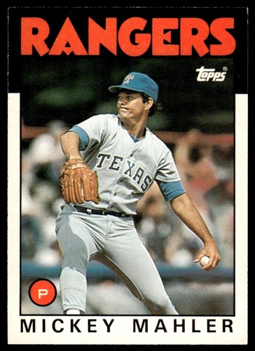 1986 Topps Baseball Card Mickey Mahler Texas Rangers #68T | eBay