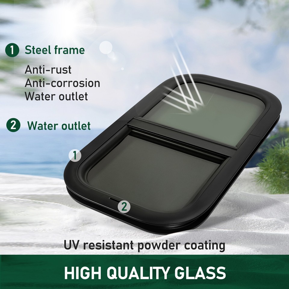 2Pack 12 x 22 Wall Vertical Slider RV Window Cargo Trailer W/ Screen ...