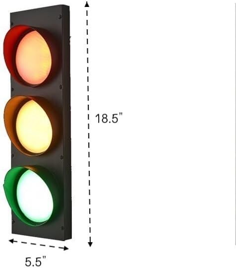 Traffic Light Lamp Decoration On Wall, LED Lights Lamp Decor with ...