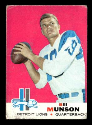 1969 Topps #11 Bill Munson Detroit Lions | eBay