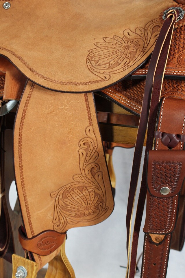 NEW 16" HR HUD ROBERTS SIGNATURE SERIES Working Cowhorse Western Saddle ...