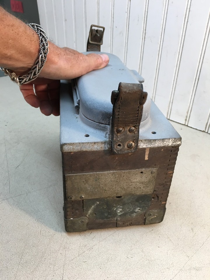 VINTAGE ANTIQUE WOOD TELEPHONE RINGER BOX Only No Magneto Repurpose ...