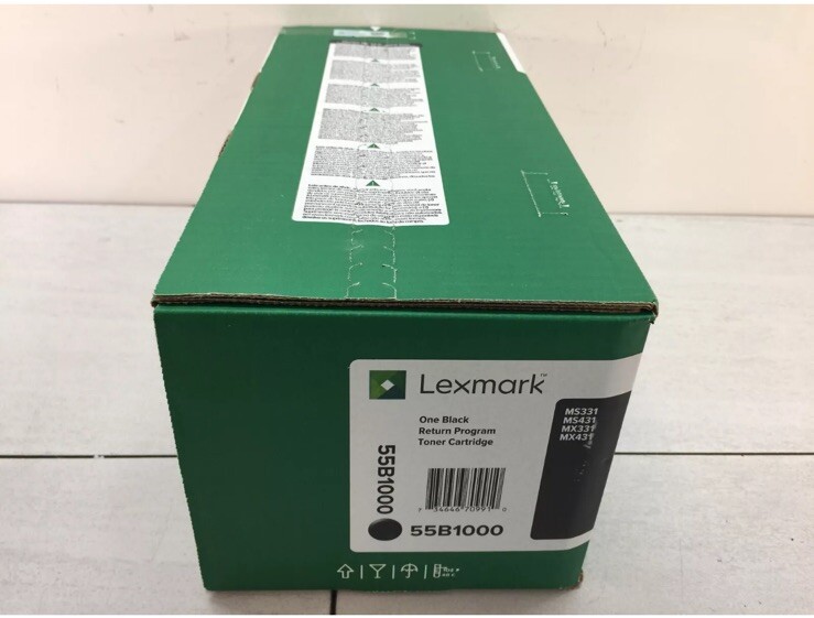 Lexmark 55B1000 Black Laser Toner Cartridge Genuine New Sealed For ...