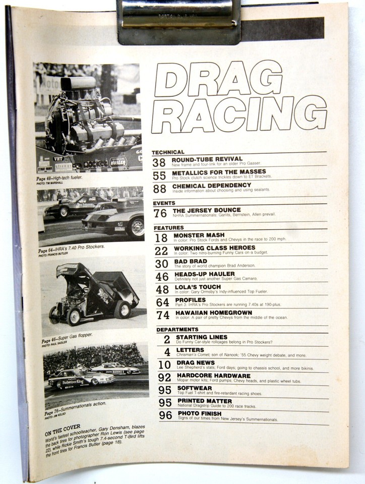 Drag Racing Magazine November 1985 4157 | eBay