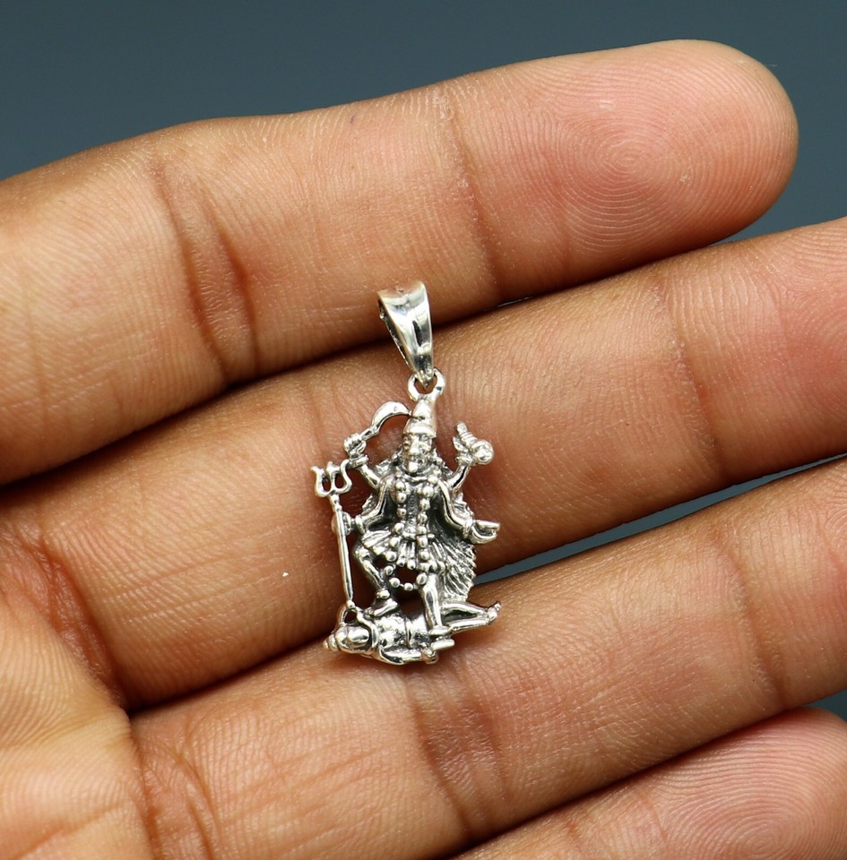 925 sterling silver Goddess Kalika maa/ Kali ma pendant,tribal jewelry ...