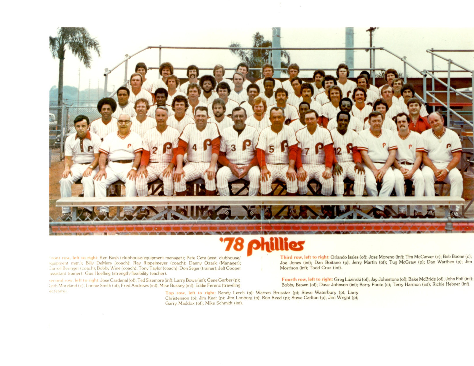 1978 PHILADELPHIA PHILLIES 8X10 TEAM PHOTO BASEBALL COMBINED SHIPPING ...