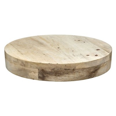 Hubert® Round Mango Wood Riser - 12"Dia x 2"H | eBay