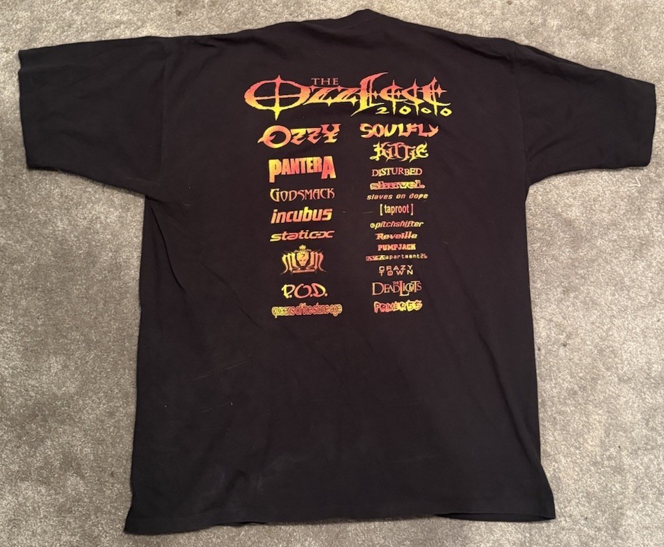 Vintage Ozzfest 2000 Band Single Stitch Shirt Ozzy Osbourne Metal All ...