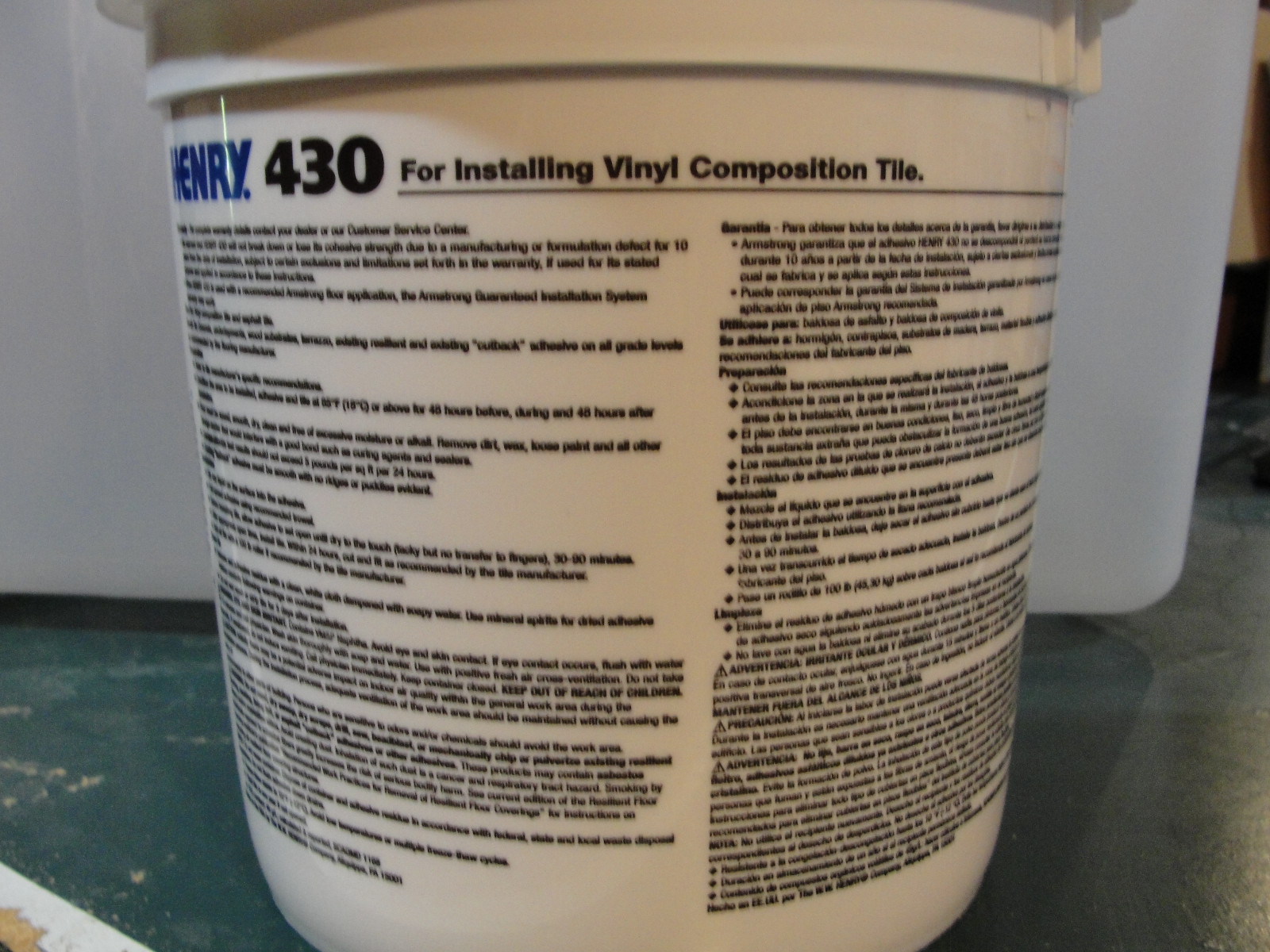 Henry 430 ClearPro Vinyl Floor Adhesive 1 Gal. 12098 for sale online | eBay