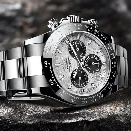 PINDU Automatic Daytona Chronograph Sapphire Stainless Watch Waterproof ...