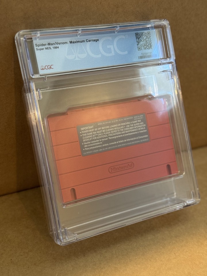 Super Nintendo SNES Spider-Man Venom Maximum Carnage CGC Graded 8.0 ...