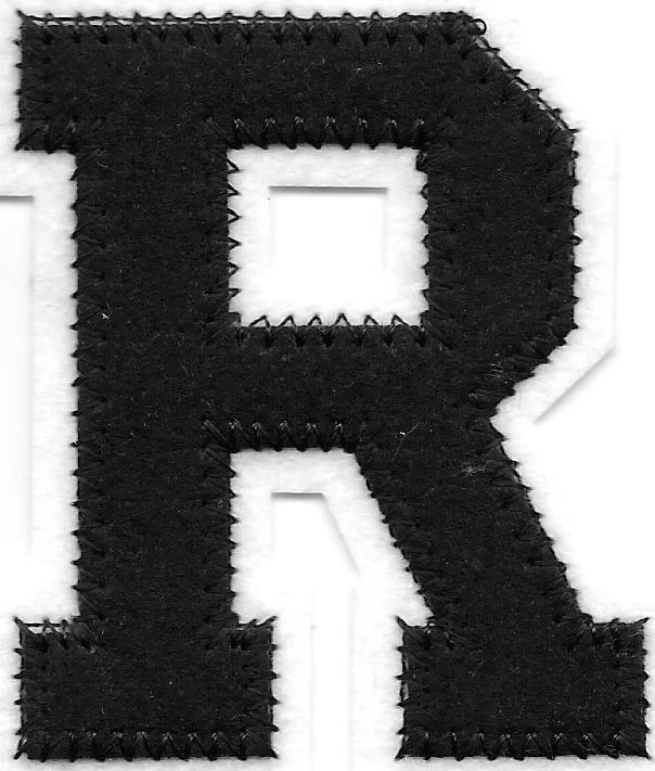 Black Varsity Letter R