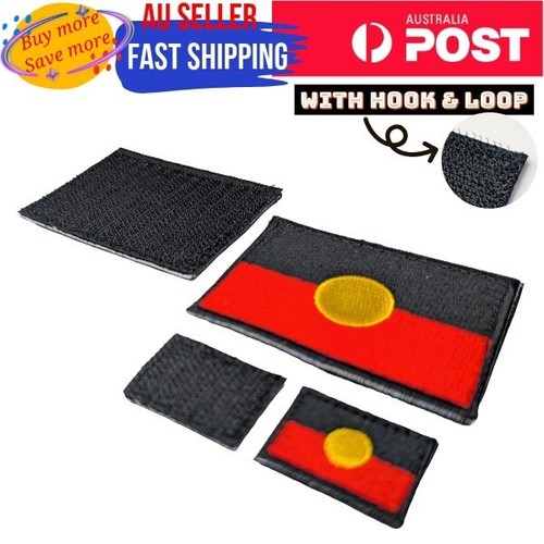 Australian Aboriginal Flag Embroidery with Hook and Loop AUS Australia ...