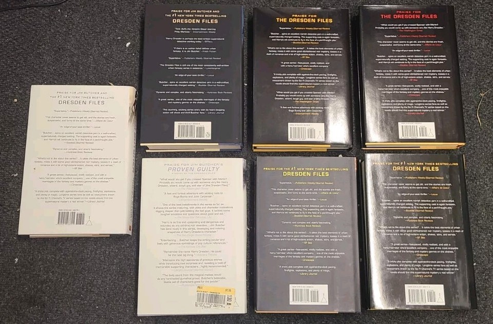 HARDCOVER Lot of 7 Dresden Files Books by Jim Butcher ALL 1st Edition ...