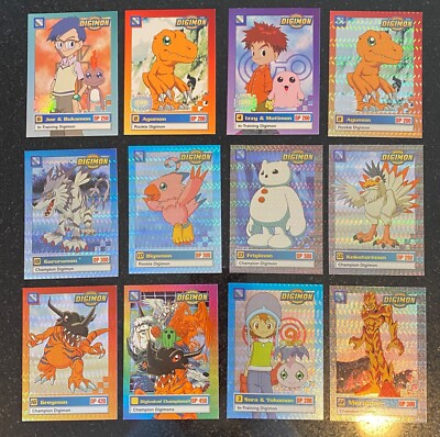 DIGIMON 1999 Upper Deck cards HOLOGRAM lot of 12 | eBay