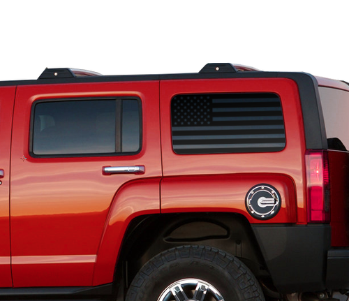 USA Flag Decals Rear 3rd window - Fits Hummer H3 - American Flag - HE1 ...