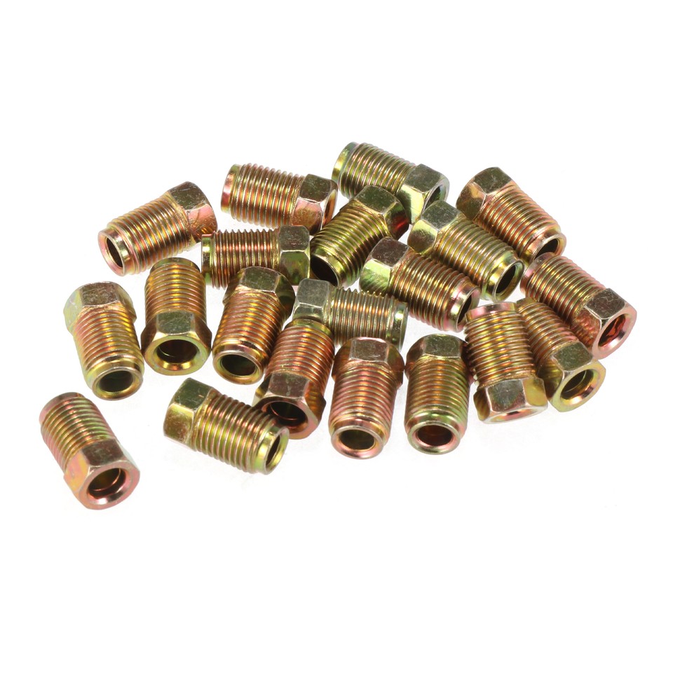 Universal Pack (20) M10x1.0 Thread Brake Line Fitting for 3/16" Steel ...