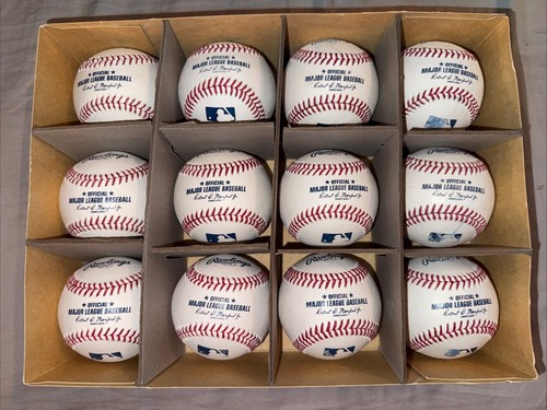 1 DOZEN USED RAWLINGS OFFICIAL MAJOR LEAGUE BASEBALLS MLB MANFRED JR | eBay