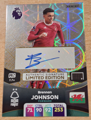 2024 PANINI ADRENALYN XL -BRENNAN JOHNSON -NOTTS FOREST -L/E AUTHENTIC ...