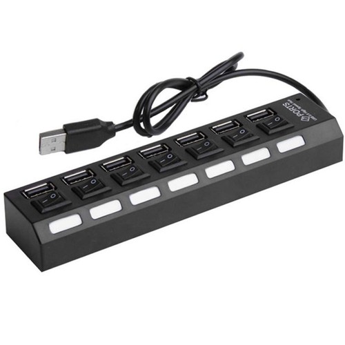 7 -Port USB Hub for Desktop Powered Computer Extra Ports Laptops | eBay