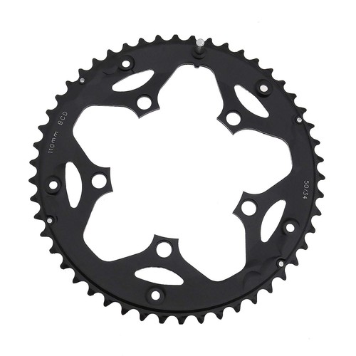 Bicycle Chainrings 34T 50T 110BCD 5 Bolt Holes Fit for 9-Speed 10-Speed ...
