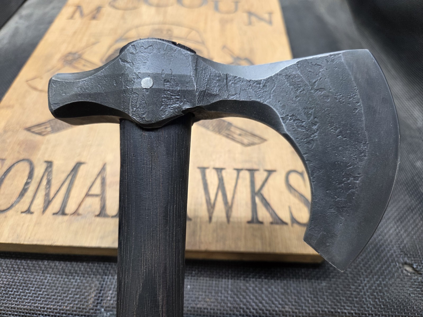 HAND FORGED 18" NORDIC CARVER POLL TOMAHAWK BY MARK MCCOUN BULLETPROOF ...