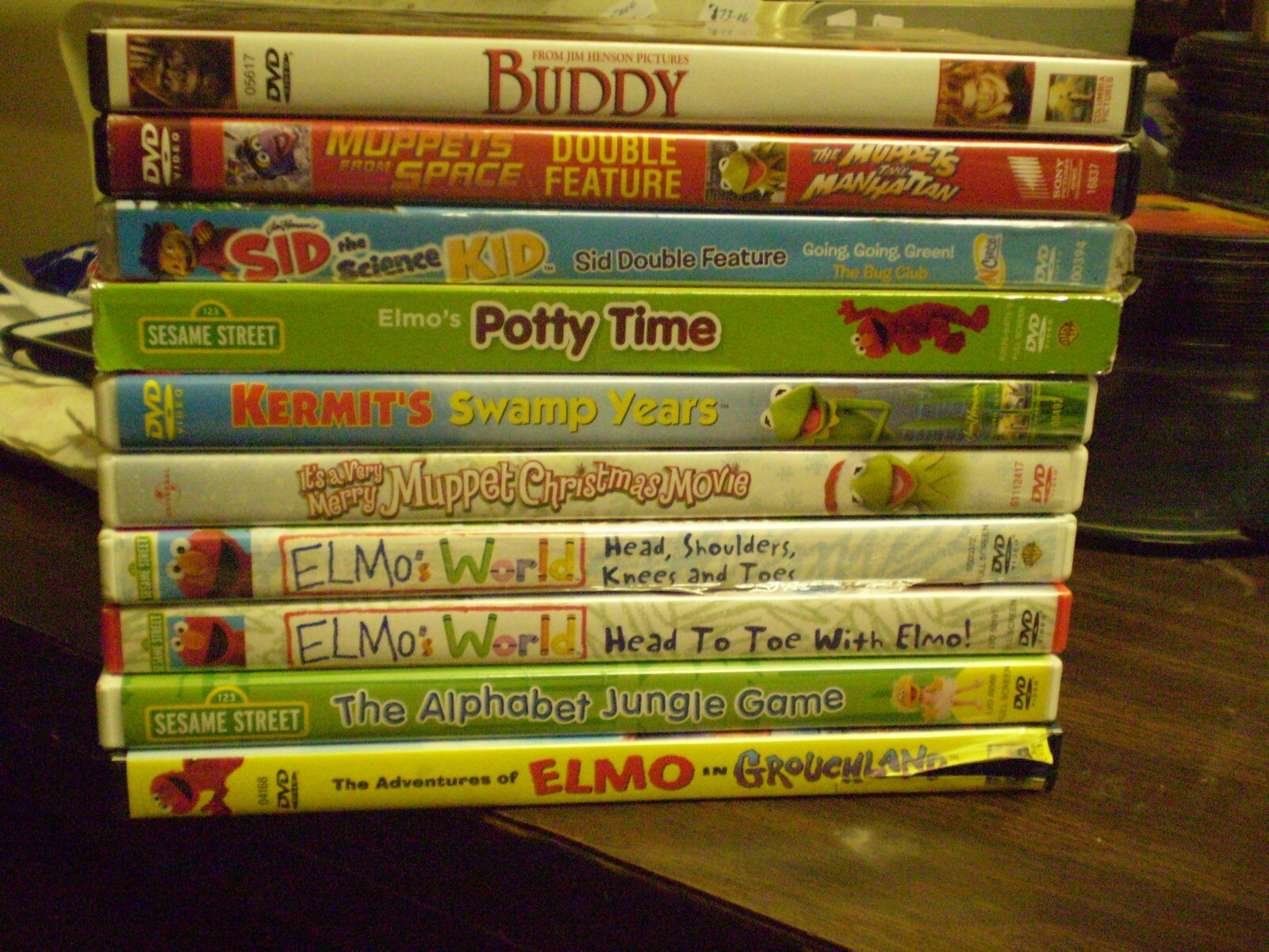 (15) Sesame Street Elmo Jim Henson Children's DVD Lot: Muppets ...