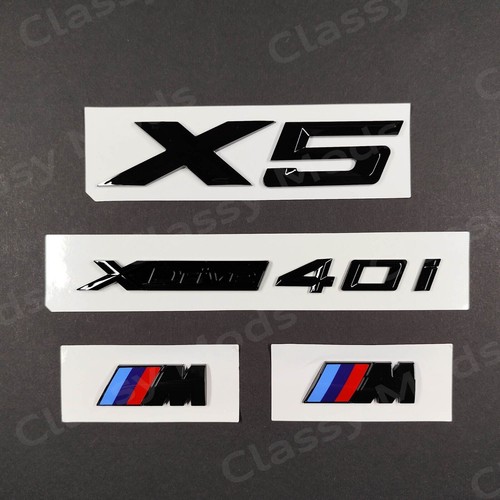 X5 xDrive 40i Gloss Black Badges for BMW Emblem Set M Sport | eBay