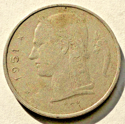1951 Belgium 1 Franc Coin KM#142 | eBay
