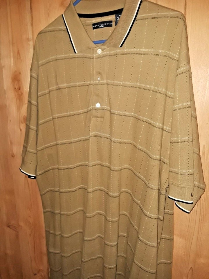 Ivy Crew Classics Mens Tan Polo Shirt Size XL | eBay