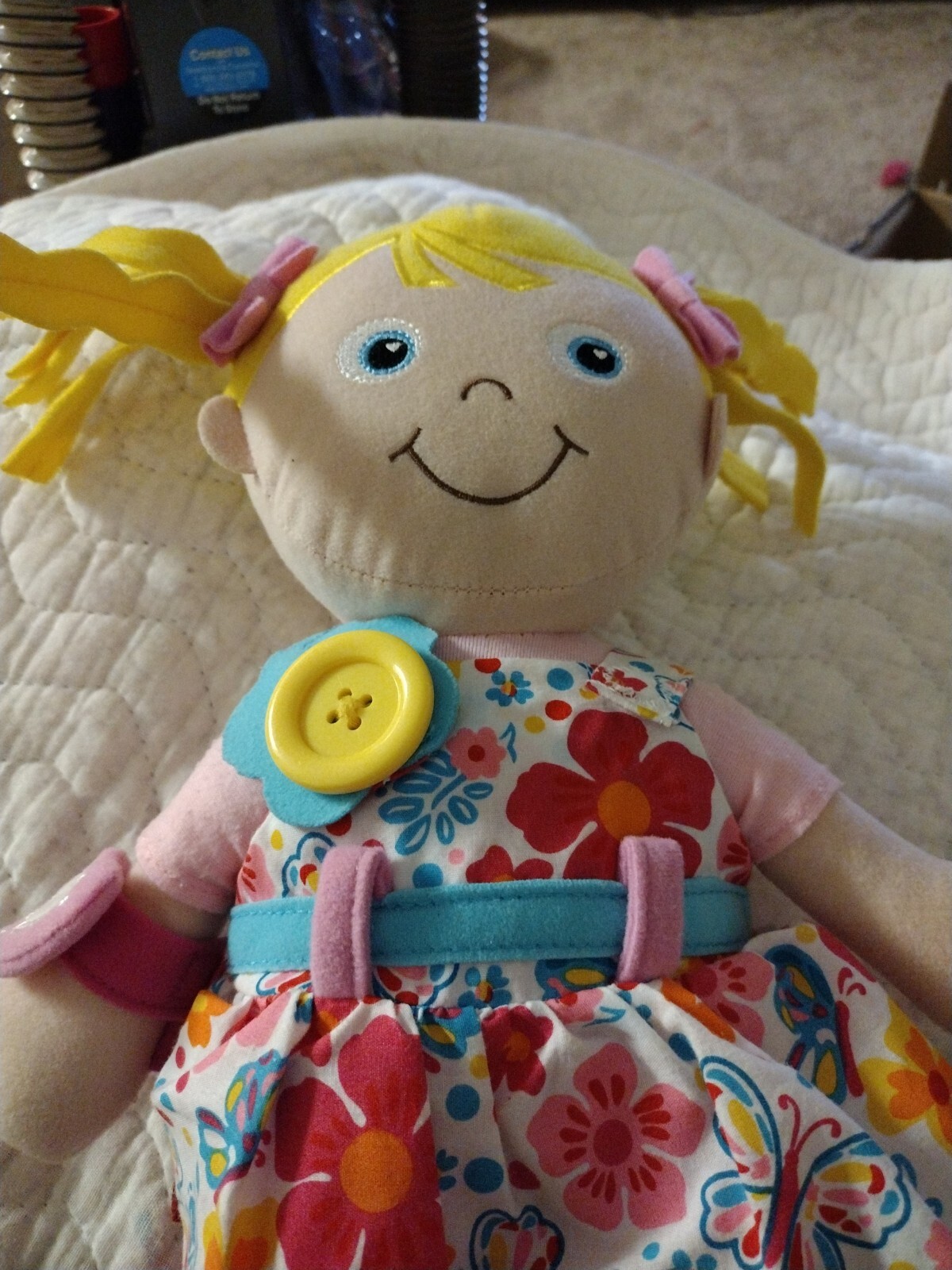 kidoozie plush girl doll. learn to dress. L | eBay
