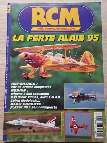 RCM Magazine 173 du 09/1995; Plan Fokker DR 1 Semi-Maquette/ Wigens Z ...