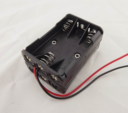 1pcs 6 x AAA Size LR03 UM-4 Plastic Battery Holder Box 9V Case With ...