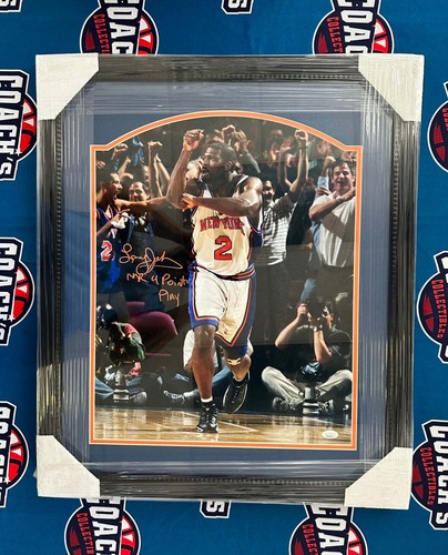 FRAMED Larry Johnson Autographed 16x20 Photo with "Mr 4pt Play ...