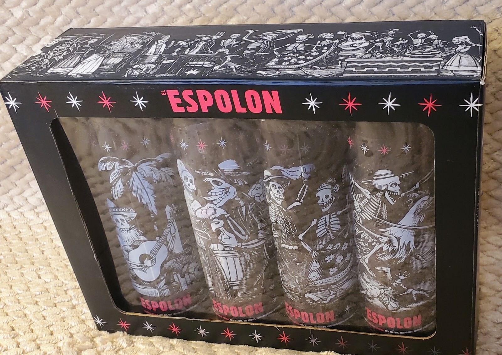 RARE Black Espolon Dia De Los Muertos Candles w/ Box; Day Of The Dead ...