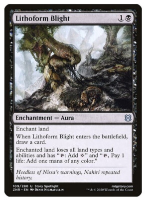 NM Foil Lithoform Blight, MTG, Zendikar Rising, Magic the Gathering ...