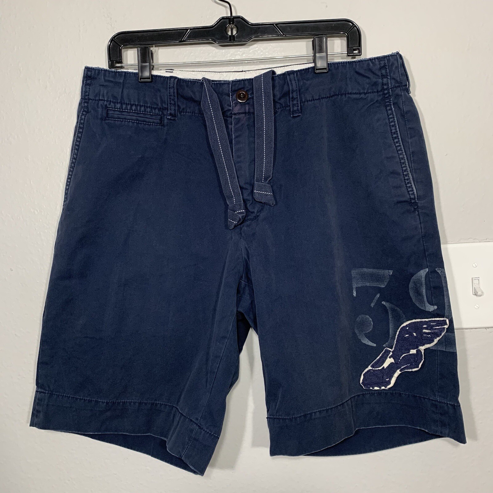 Vintage Polo Ralph Lauren Navy Blue Drawstring Shorts… - Gem