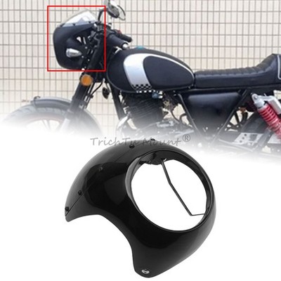 Universal 7" Round Headlight Fairing Windshield Screen Cover Fit For ...