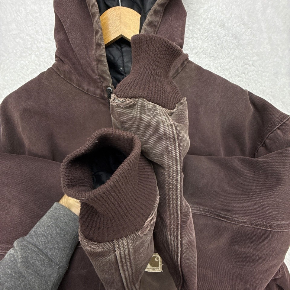 Carhartt Active Quilt Lined Jacket Mens 3XL J06 BRG Burgundy | eBay