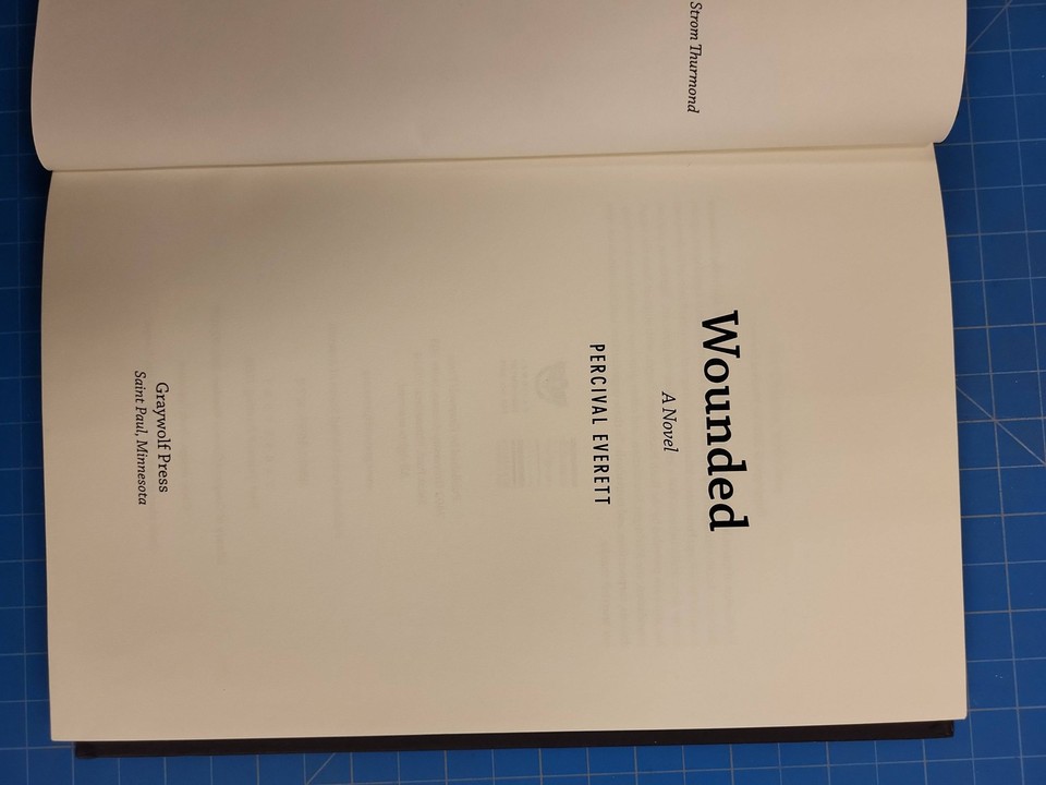 Wounded Novel Percival Everett Graywolf Press 2005 First Printing Book ...
